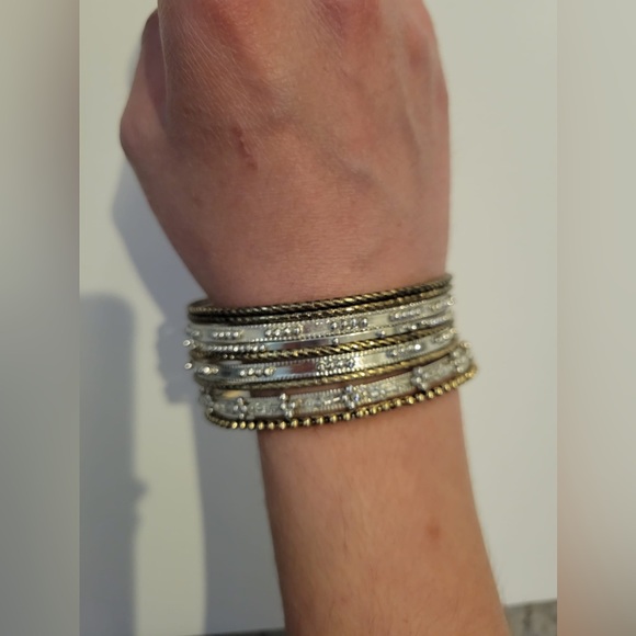 Jewelry | Stackable Bangle Bracelet Set Multi Color Bohemian Gypsy ...